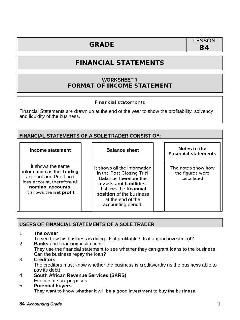 84- Notes Financial Statem | PDF | Expense | Income Statement