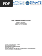 Internship Report Template for Students | PDF | Internship | Job Hunting