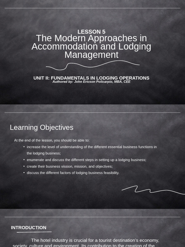 Modern Lodging Management Essentials | PDF | Marketing | Entrepreneurship