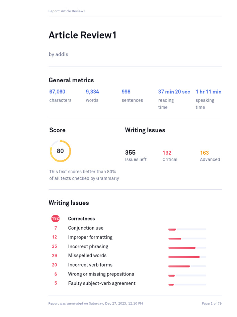Report as Article Review 1 Paraphrase | PDF | Chaos Theory | Data ...