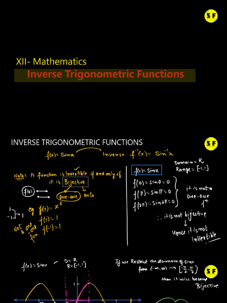 Inverse Trigo L-1 | PDF