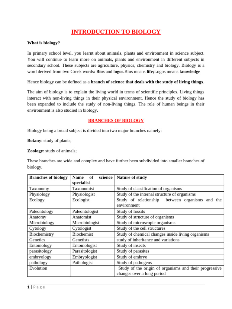 FORM 1 BIOLOGY | PDF | Leaf | Root