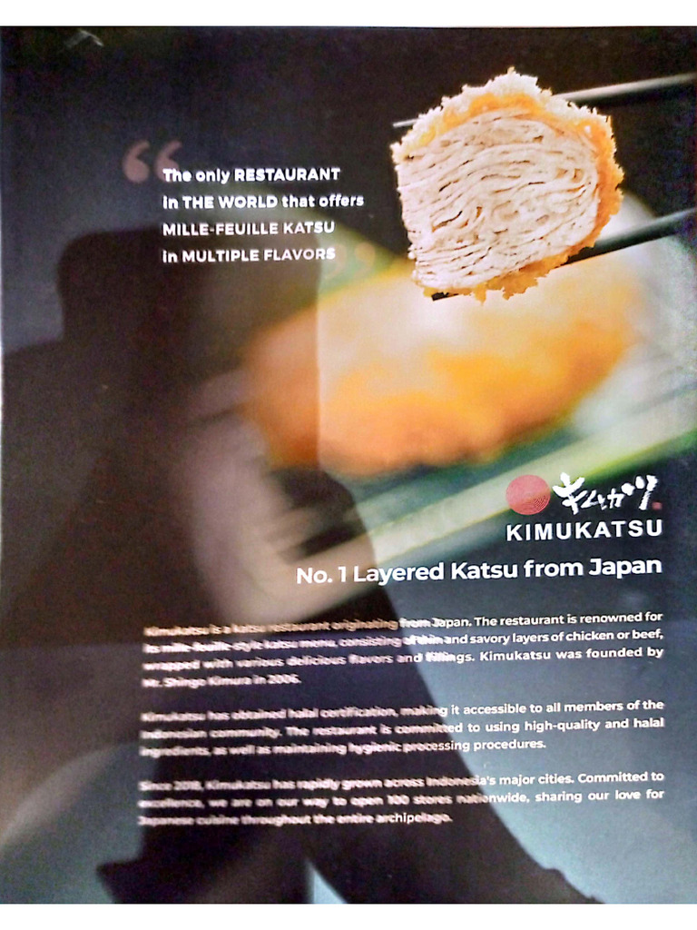 Menu Kimukatsu Pakuwon Mall Surabaya | PDF