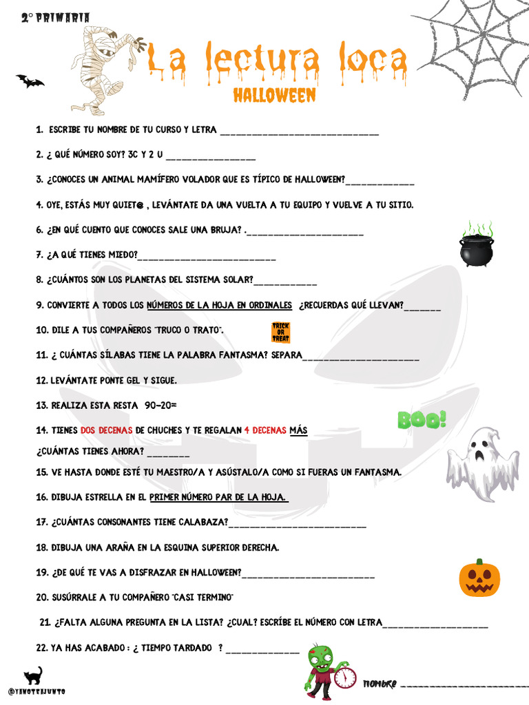 Lectura Loca Halloween | PDF