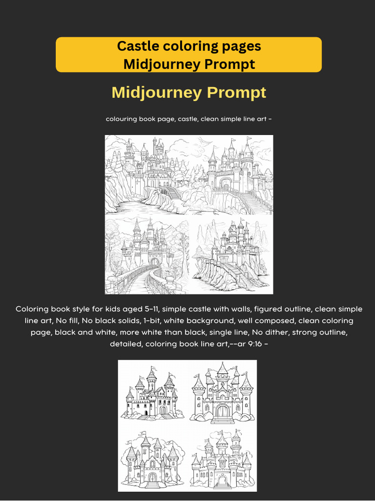 Castle Coloring Pages PDF | PDF | Computing