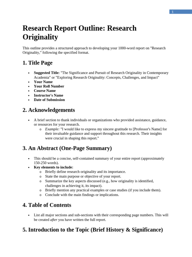 Research Report Outline | PDF | Apa Style | Swot Analysis