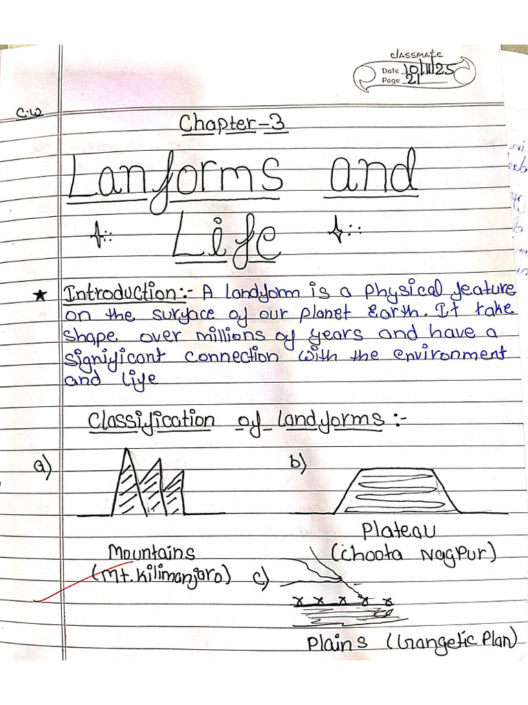 Ch-3 Lanforms and Life | PDF
