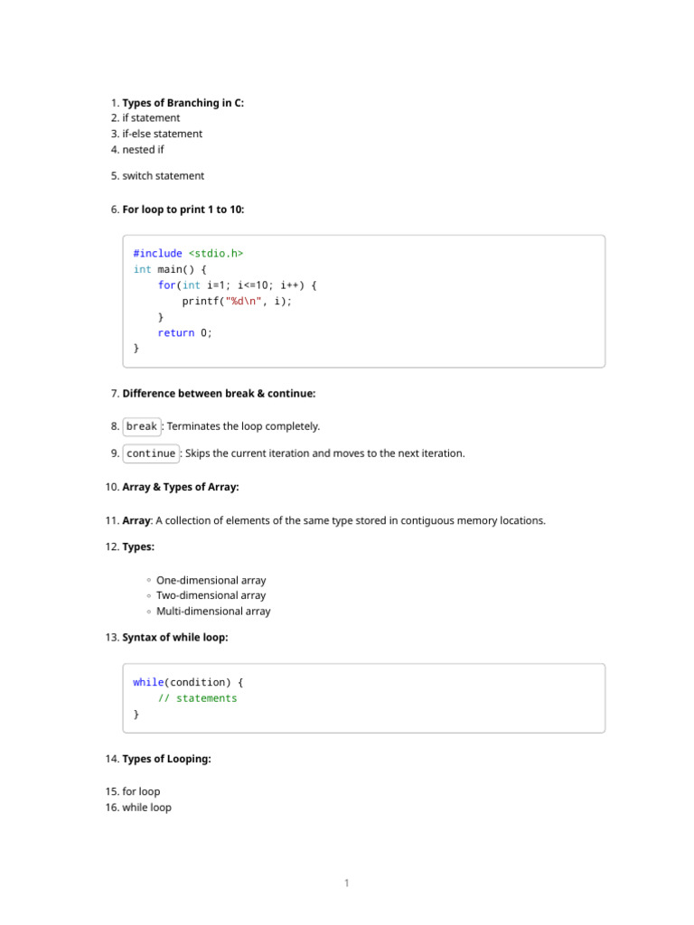 C Programming Questions | PDF | Computer Programming | Software Engineering
