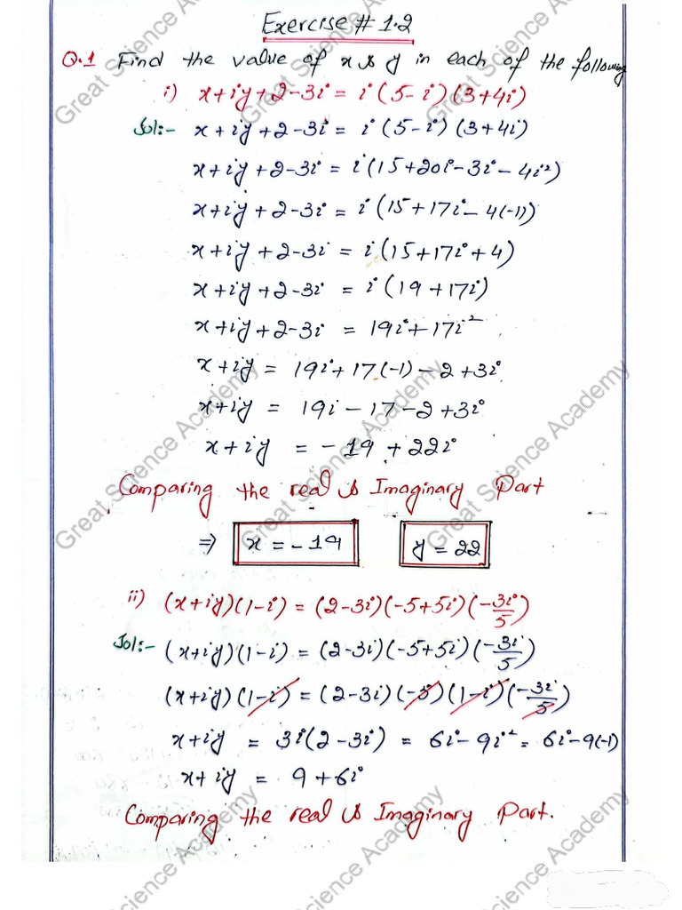 11th Class Mathematics New Book 2025 Exercise 2.1 Notes | PDF