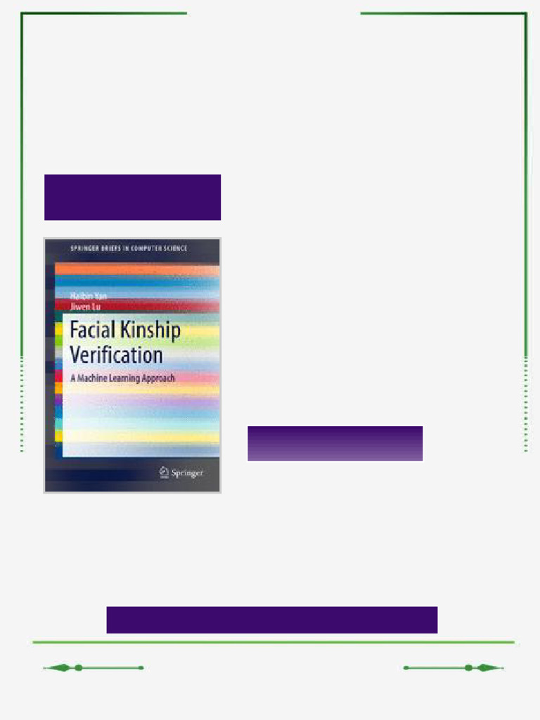 Facial Kinship Verification A Machine Learning Approach 1st Edition ...