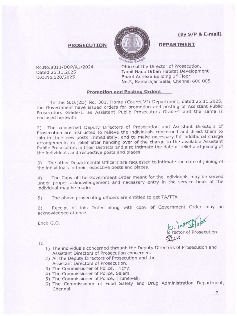 Promotion & Postings Order | PDF