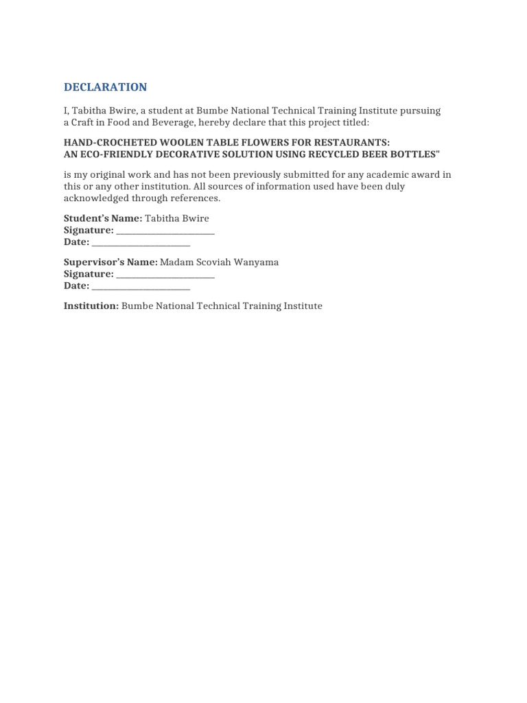 Tabitha Project | PDF | Textiles | Recycling