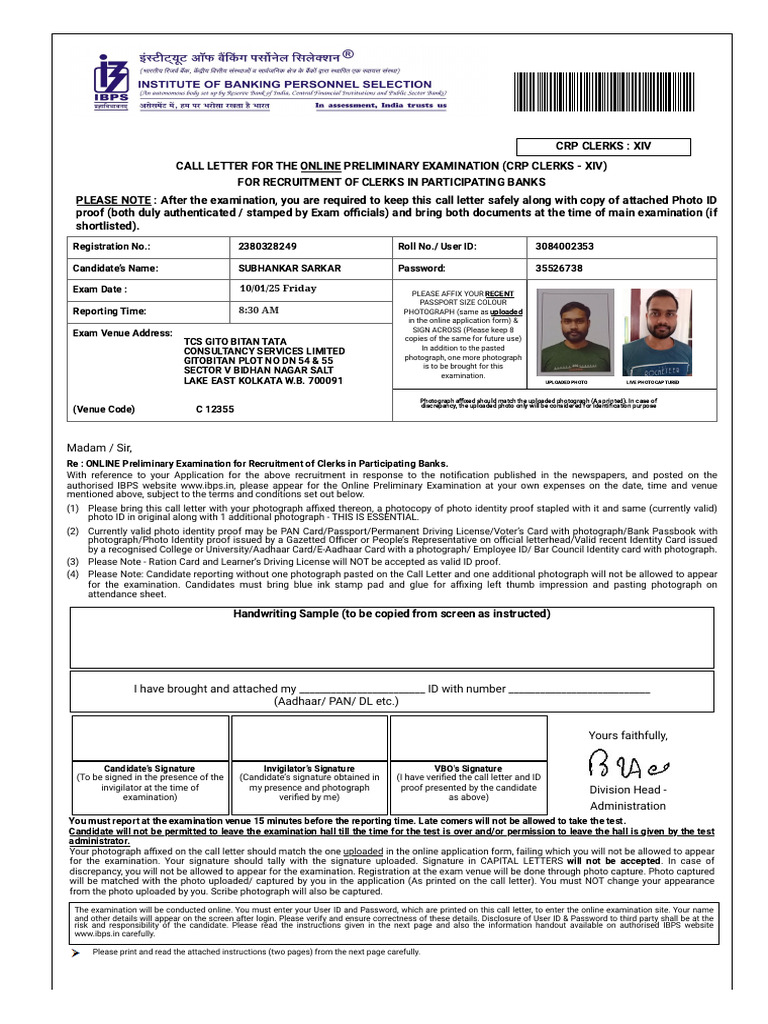 Ibps Clerk | PDF | Identity Document | Driver's License