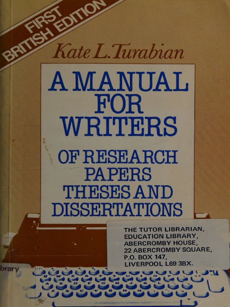 A Manual for Writers _ of Research Papers, Theses and -- Kate L ...