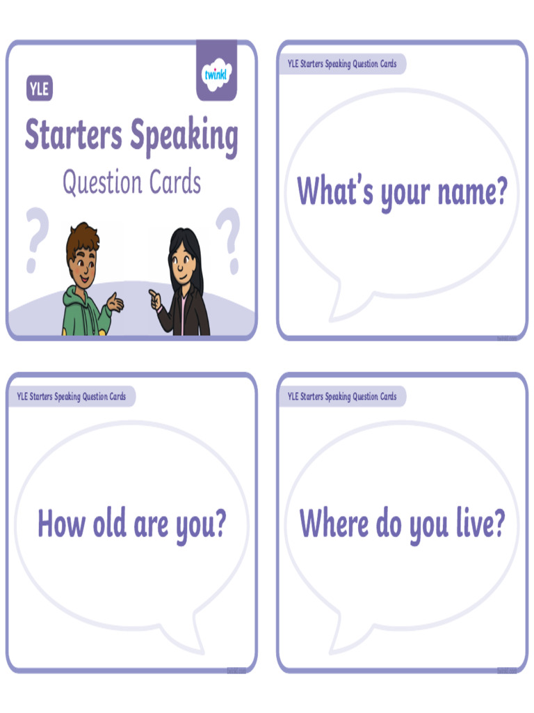 T e 1681809942 Esl Yle Starters Speaking Question Cards Kids Pre A1 Ver ...