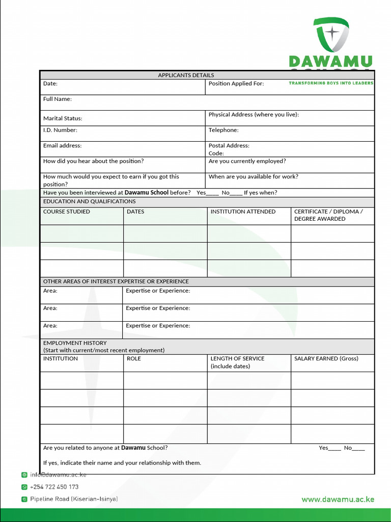 Recruitment Form.(4) | PDF