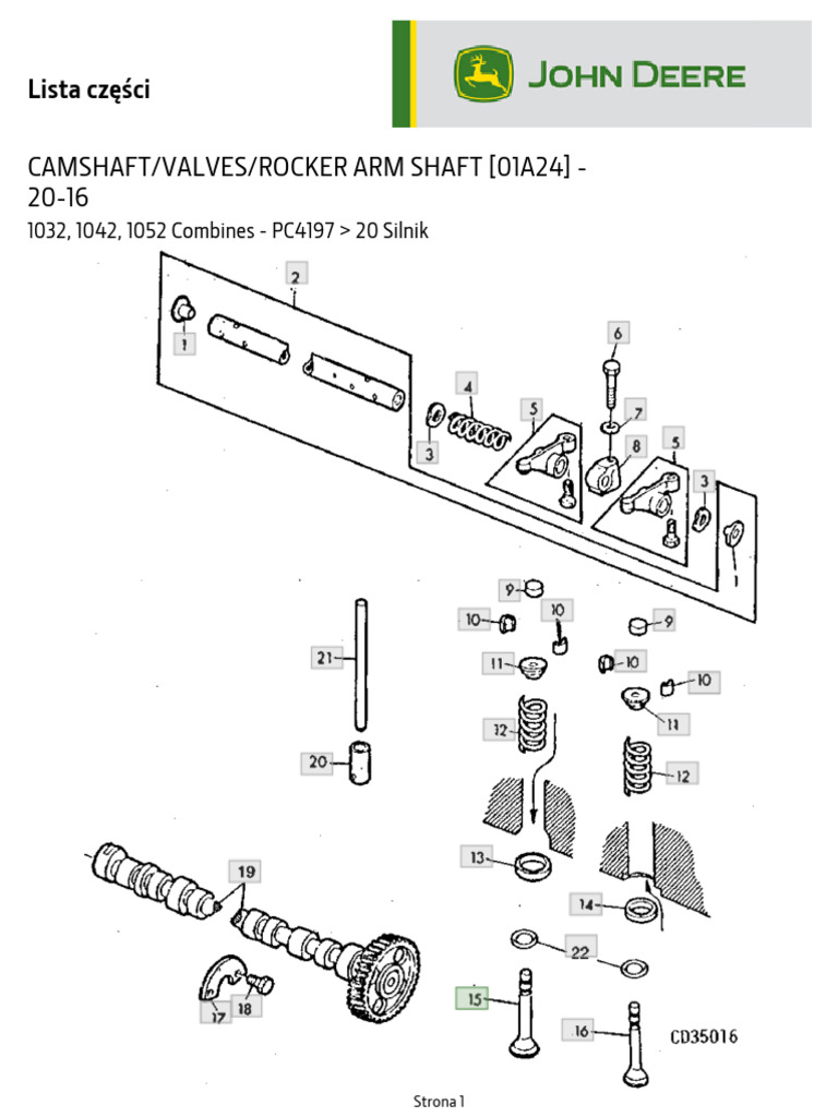 Camshaft Valves Rocker Arm Shaft 01a24 | PDF