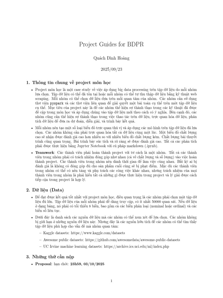 Bdp r Project Guides | PDF