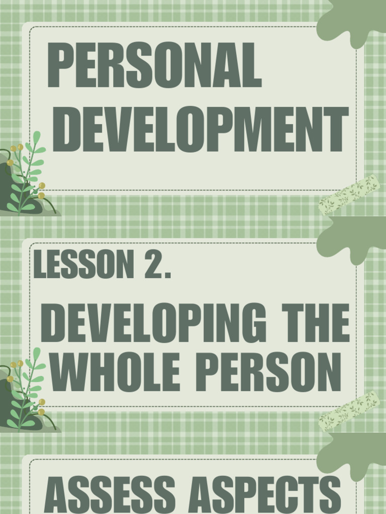 Personal Development Lesson 2 | PDF | Mind | Feeling