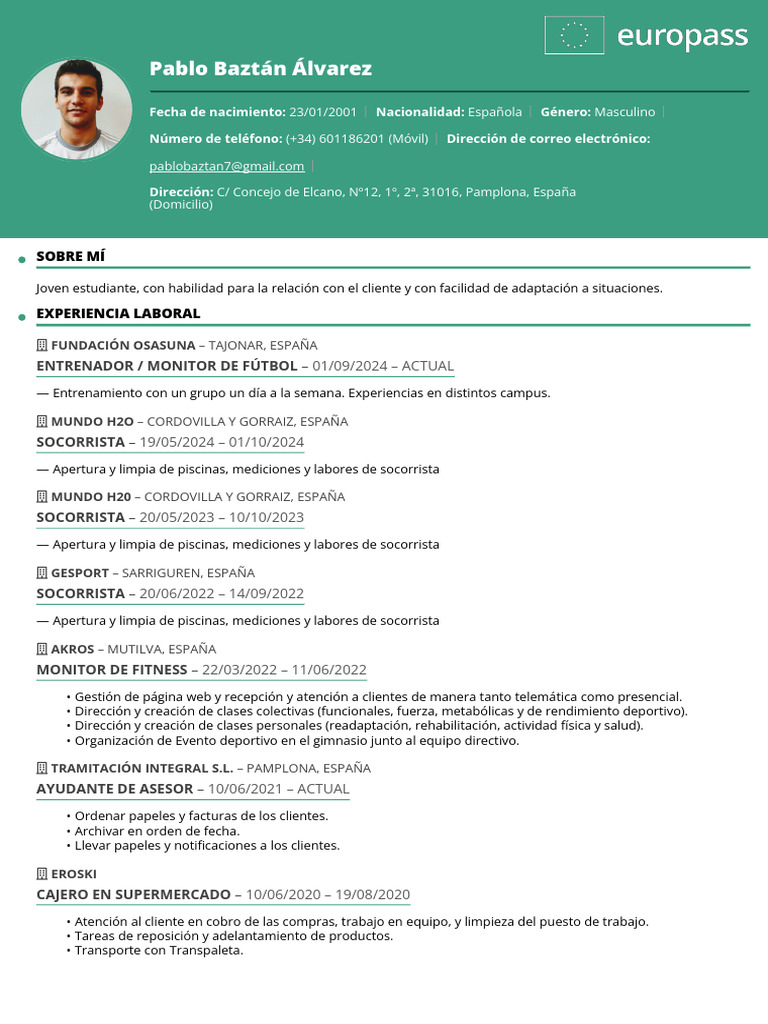 Cv Pablo Baztán (1) | PDF