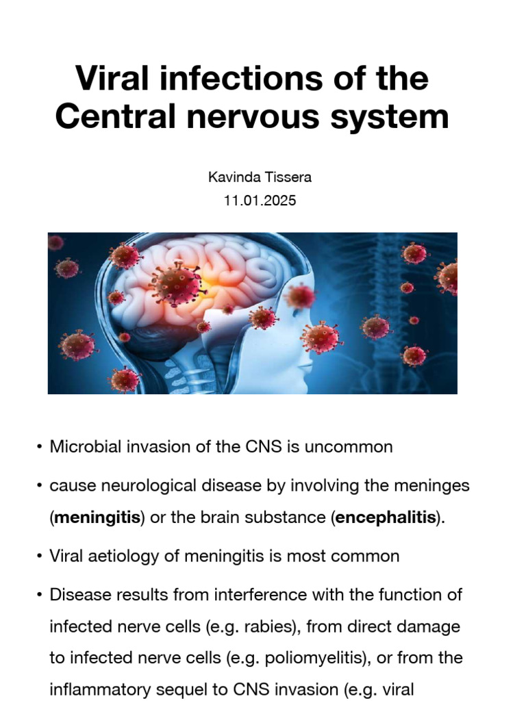 Viral Infections of the CNS | PDF | Meningitis | Central Nervous System