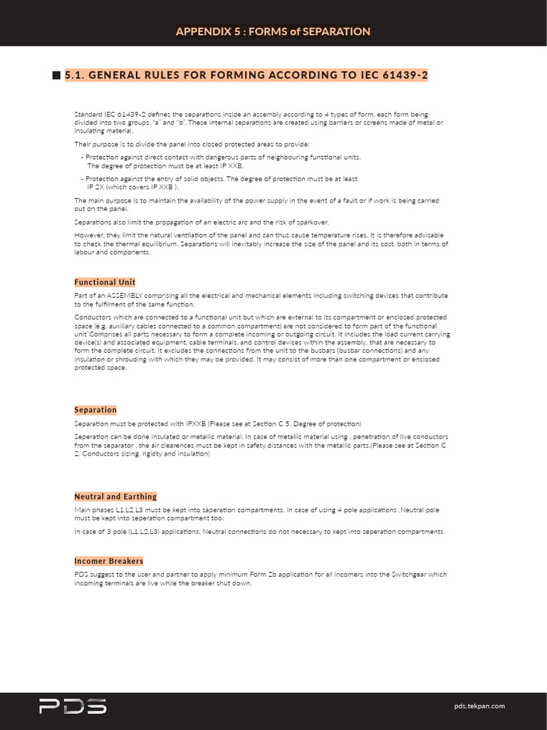 IEC 61439-2 Separation Forms Guide | PDF | Electrical Components ...