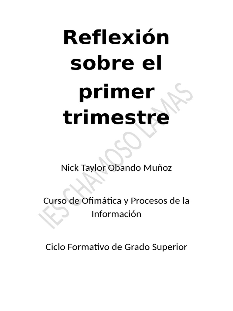 Nick Taylor Obando Muñoz Ofimática Práctica 3 | PDF