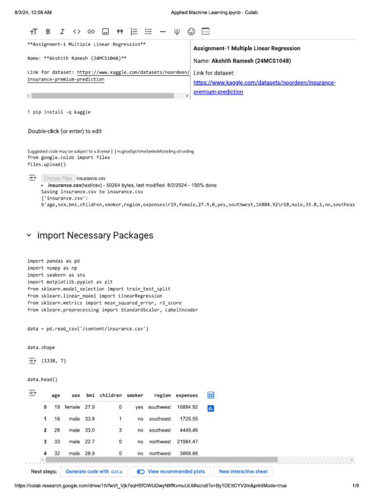 Multiple Linear Regression | PDF