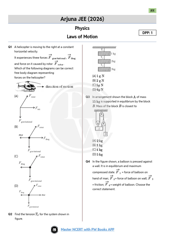nlm 1 | PDF | Force | Weight