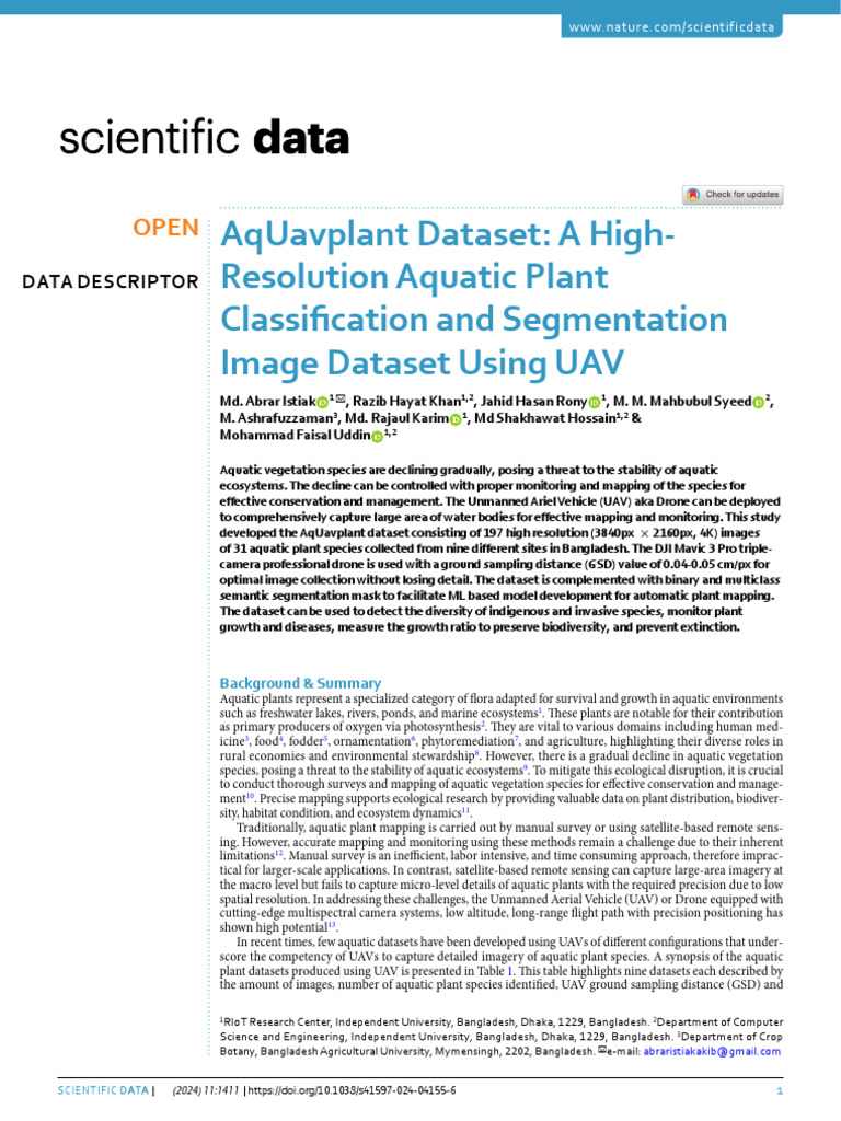 High-Resolution Aquatic Plant Dataset | PDF | Image Segmentation