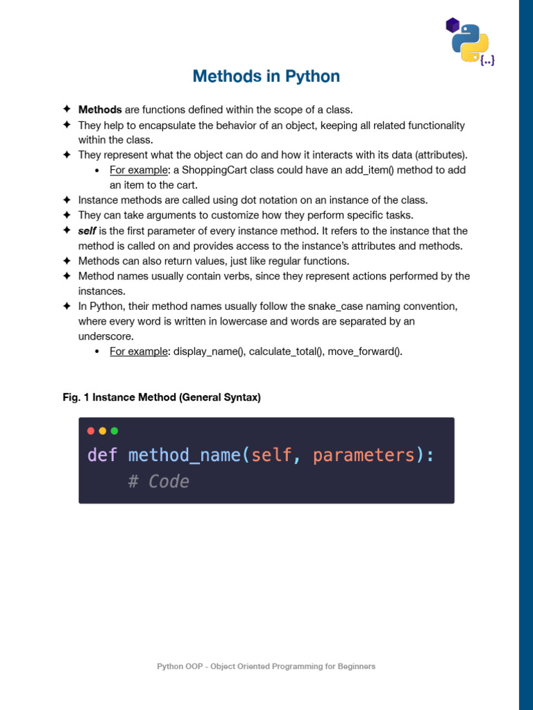 Methods+in+Python+Handout | PDF