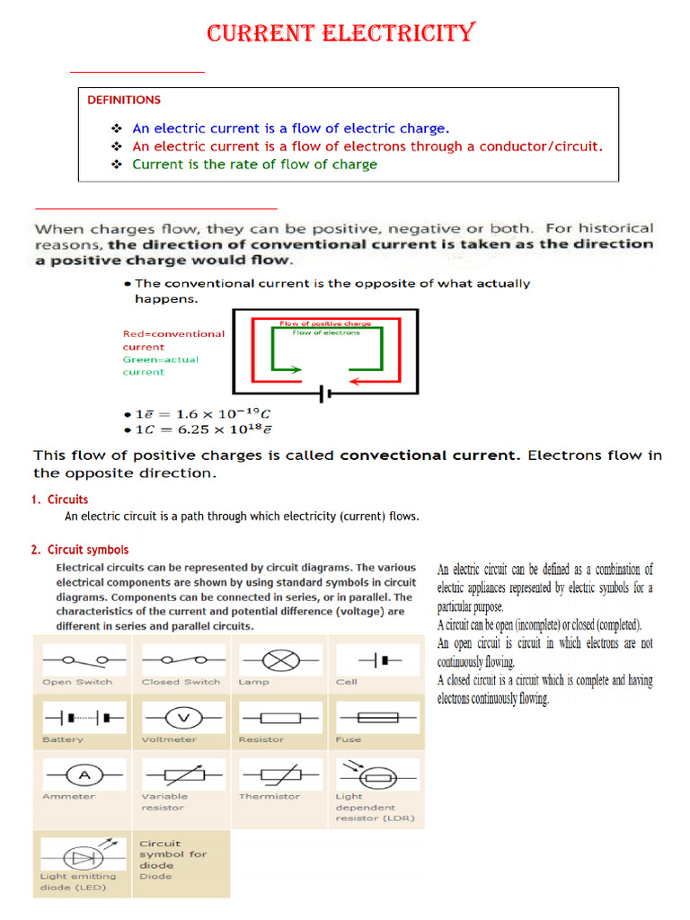 Understanding Electric Current Basics | PDF