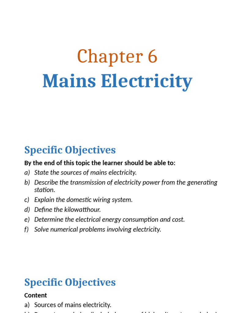 Mains Electricity: Sources, Wiring, and Costs | PDF | Fuse (Electrical ...