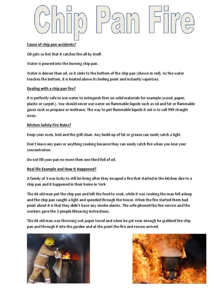 Chip Pan Fire Safety and Prevention | PDF