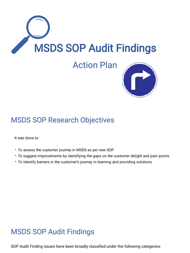 MSDS SOP Audit Action Plan Summary | PDF | Simulation | Learning