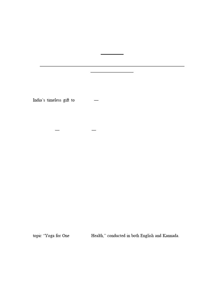 Enhanced International Yoga Day Report SSCPT 2025 Final Report Pci | PDF