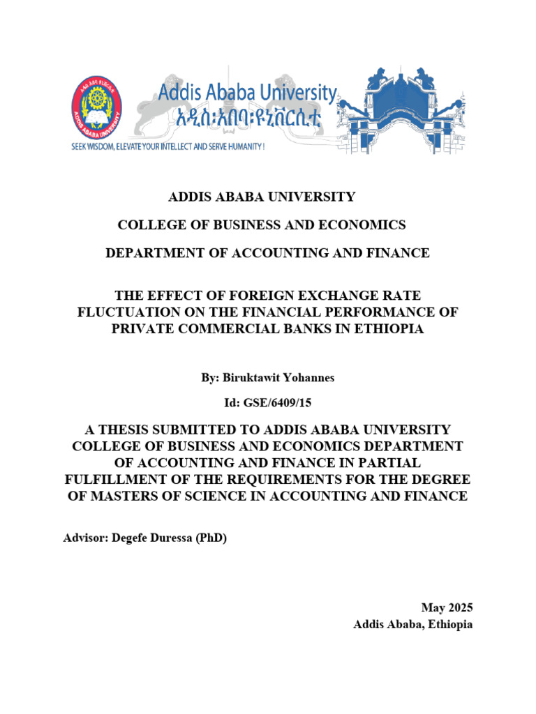 Biruktawit Yohannes 1 | PDF | Purchasing Power Parity | Exchange Rate