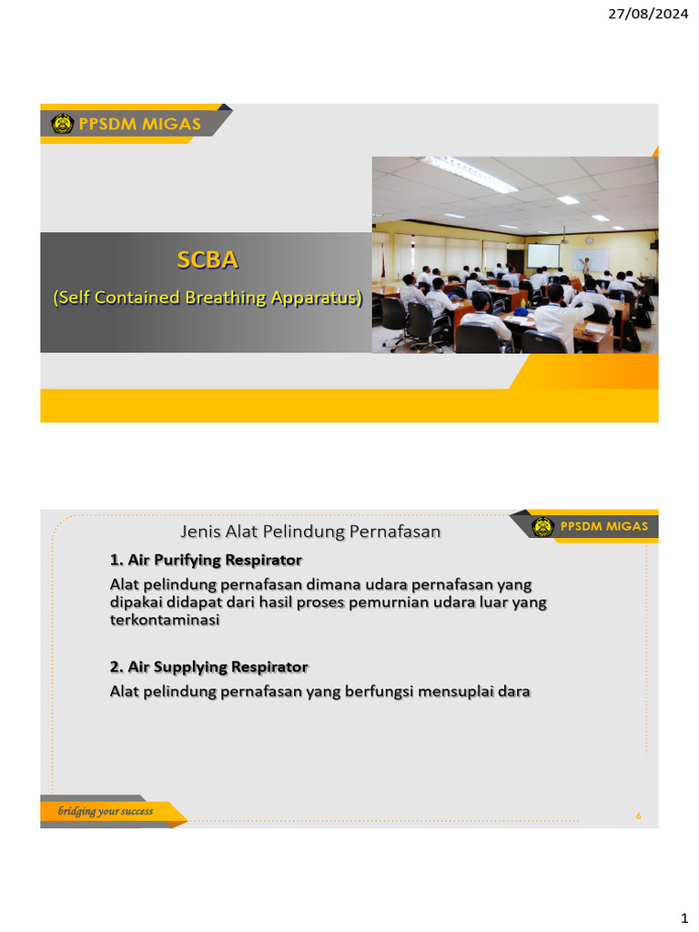 Jenis dan Fungsi Respirator SCBA | PDF