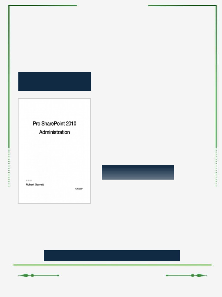 Pro SharePoint 2010 Administration 1st Edition Robert Garrett (Auth ...