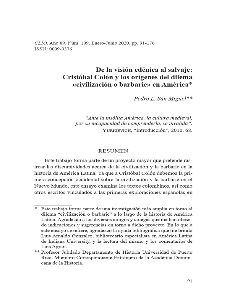 Miguel-Colón Civilización o Barbarie | PDF | Cristobal colon | España