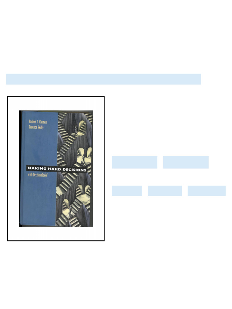 Making Hard Decisions with DecisionTools Dima full | PDF