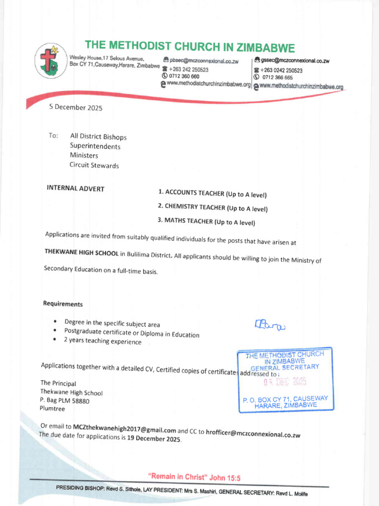 Internal Advert - Accounts, Chemistry, Maths Teachers | PDF ...