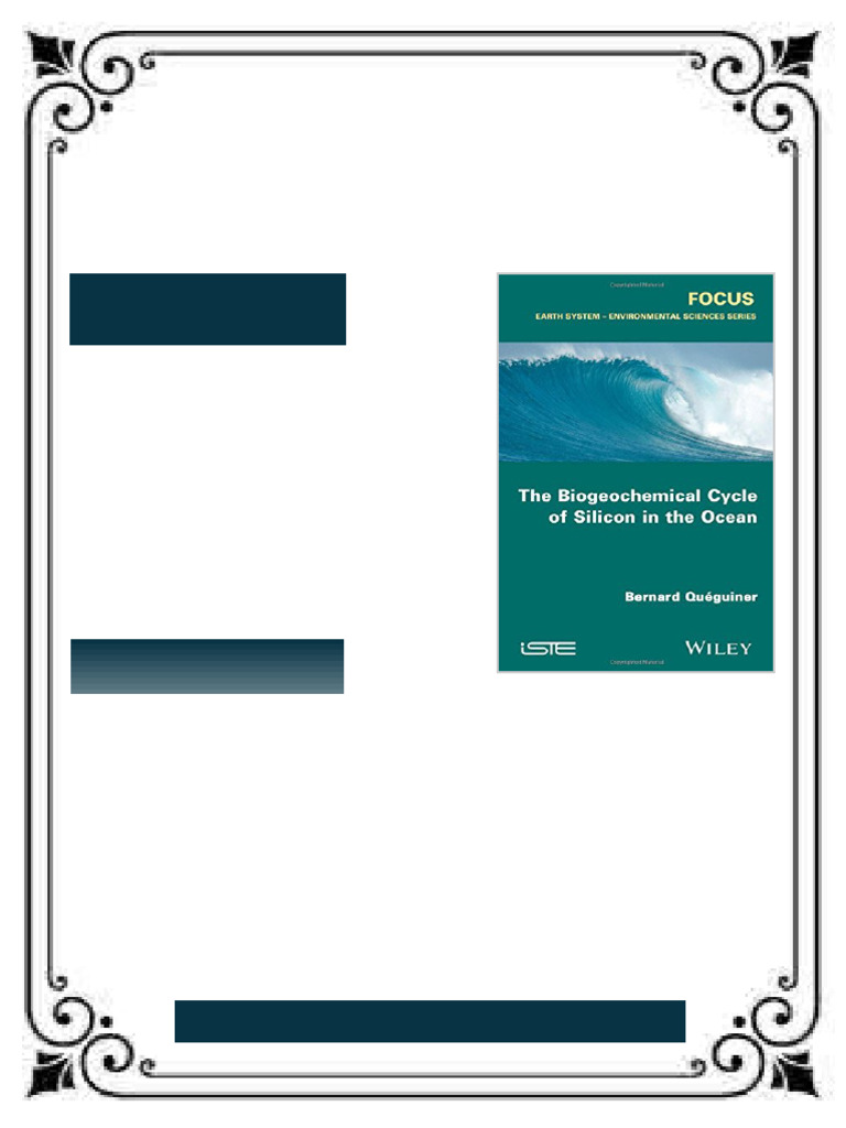 The biogeochemical cycle of silicon in the ocean 1st Edition Quéguiner ...