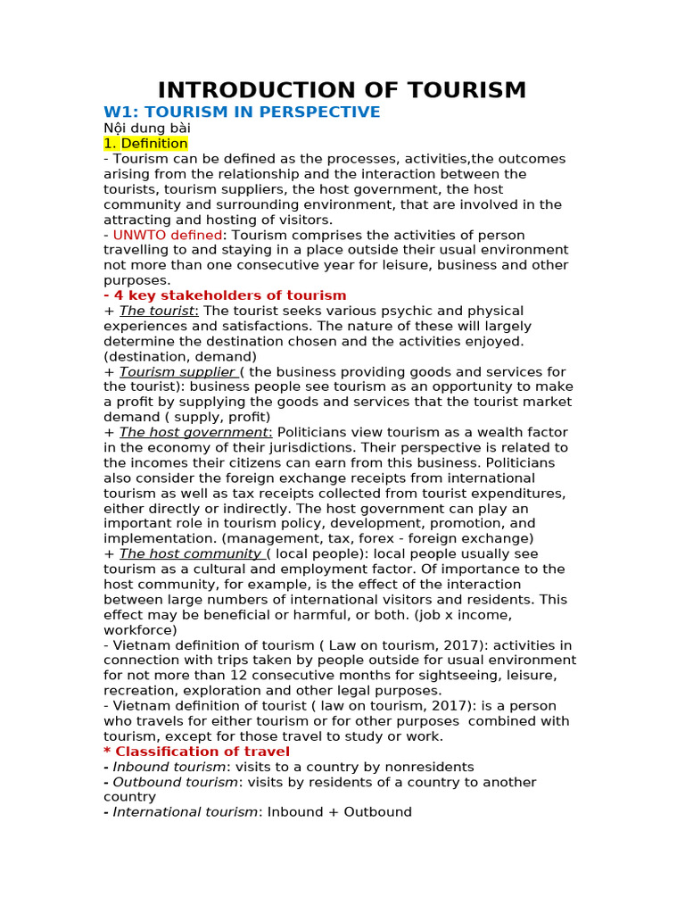 Introduction of Tourism | PDF | Low Cost Carrier | Tourism