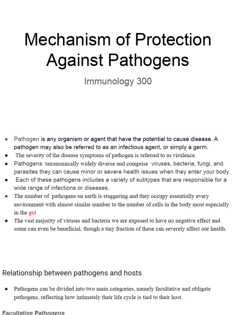 Mwchanism of Protection Agains Pathogens | PDF | Pathogen | White Blood ...