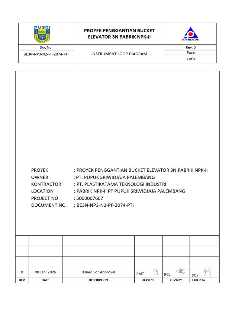 Be3n Np3 n2 PF 2074 Pti Rev.0 Intrument Loop Diagram | PDF