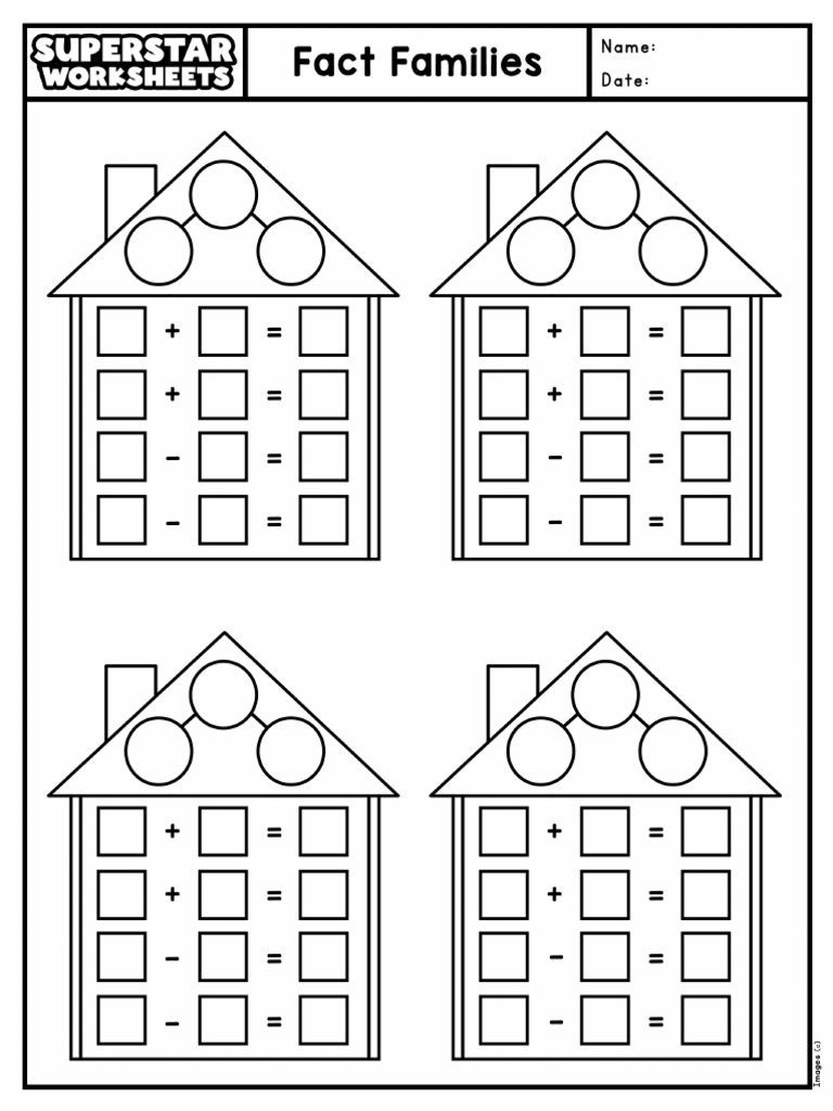 Fact Families Addition and Subtraction 4 | PDF