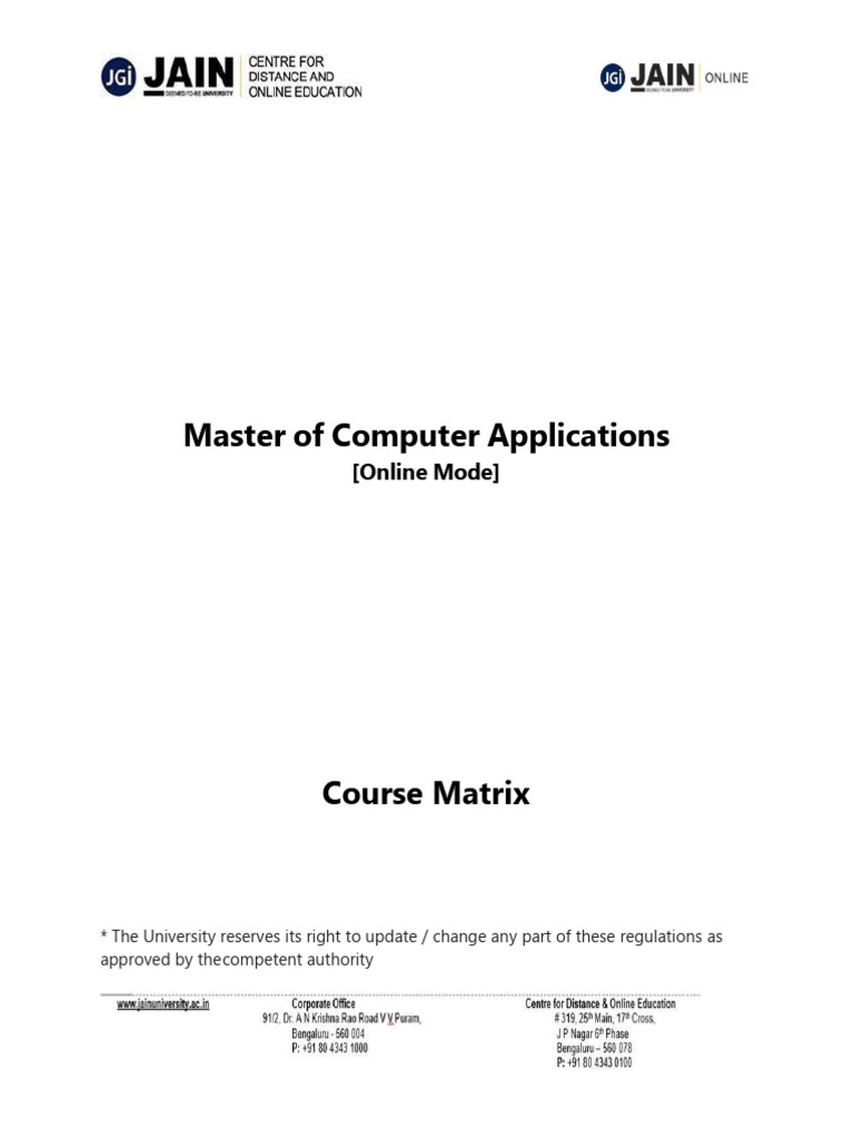 Master of Computer Applications Courses | PDF | Bayesian Inference ...
