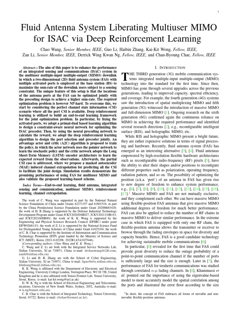 Fluid Antenna System Liberating Multiuser MIMO for ISAC via Deep ...