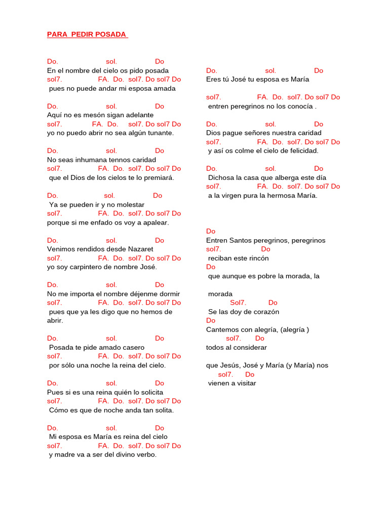 Para Pedir Posada | PDF | María, madre de Jesús